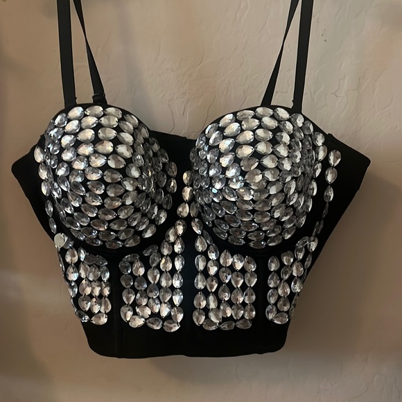 Tops | Bejeweled Corset Top | Poshmark